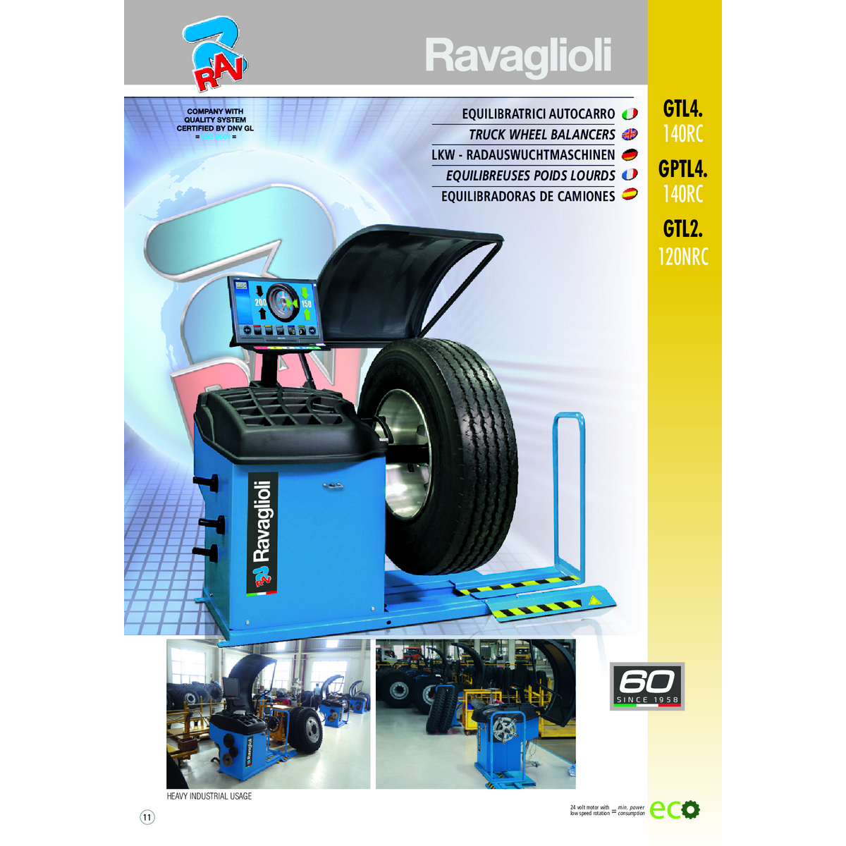 Wheel balancer GTL4.140RC - Ravaglioli
