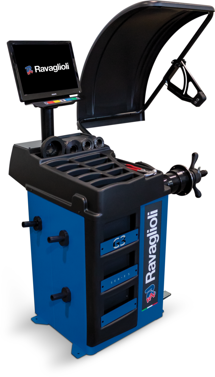Electronic wheel balancer with microprocessor G3.150 - Ravaglioli