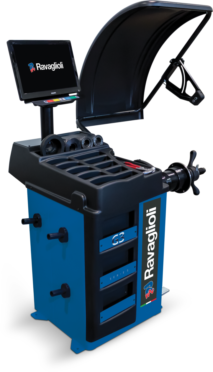Electronic wheel balancer with microprocessor GP3.150S - Ravaglioli