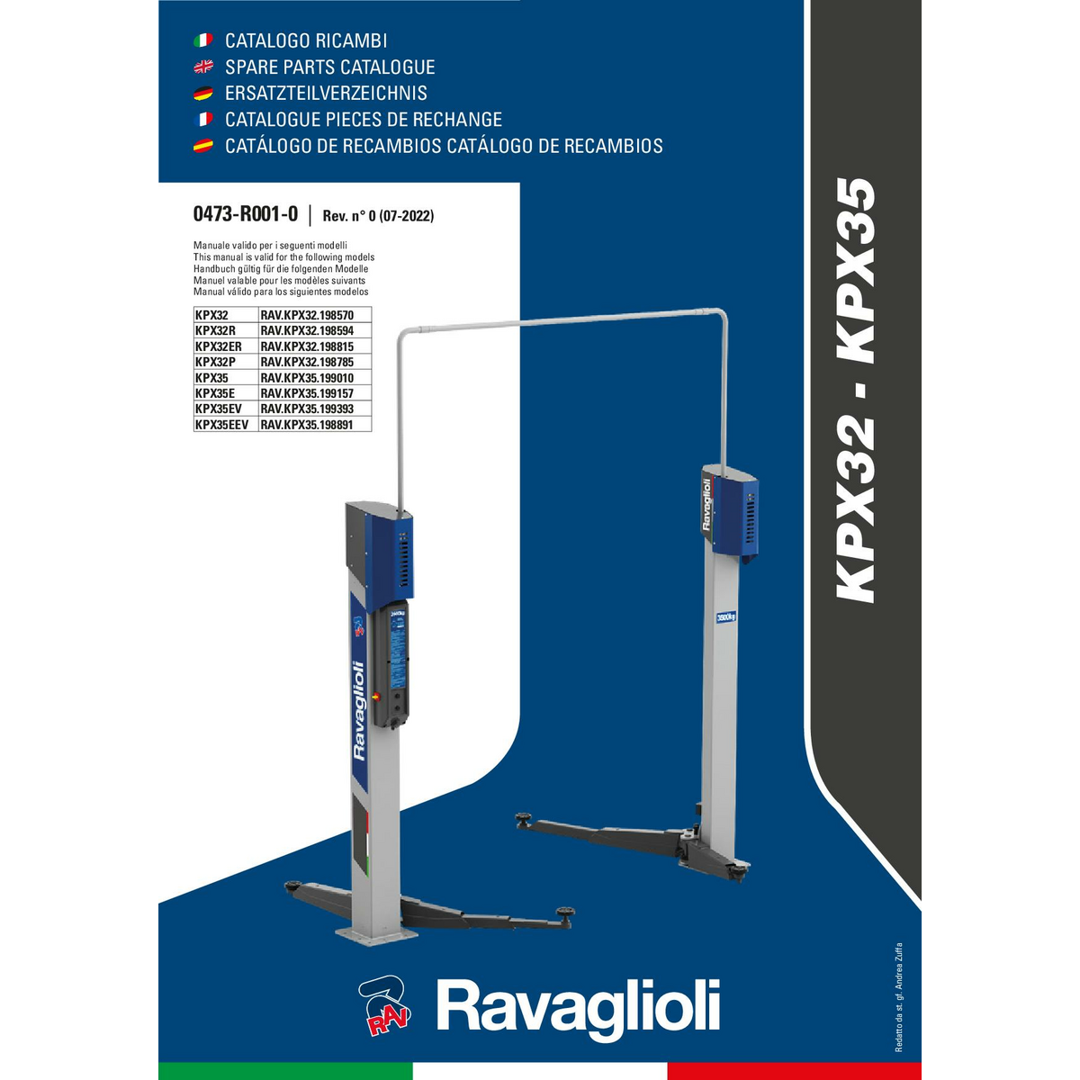 2-post lift KPX32 - Ravaglioli