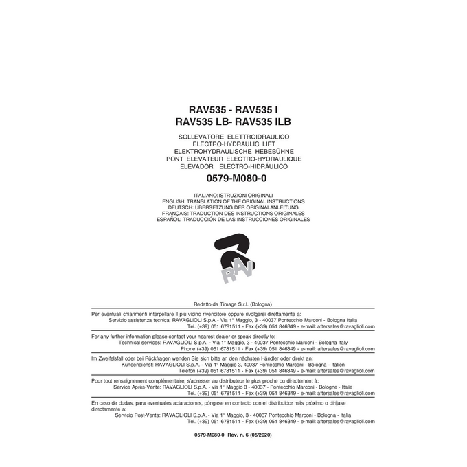 Double scissor lift RAV535 - Ravaglioli