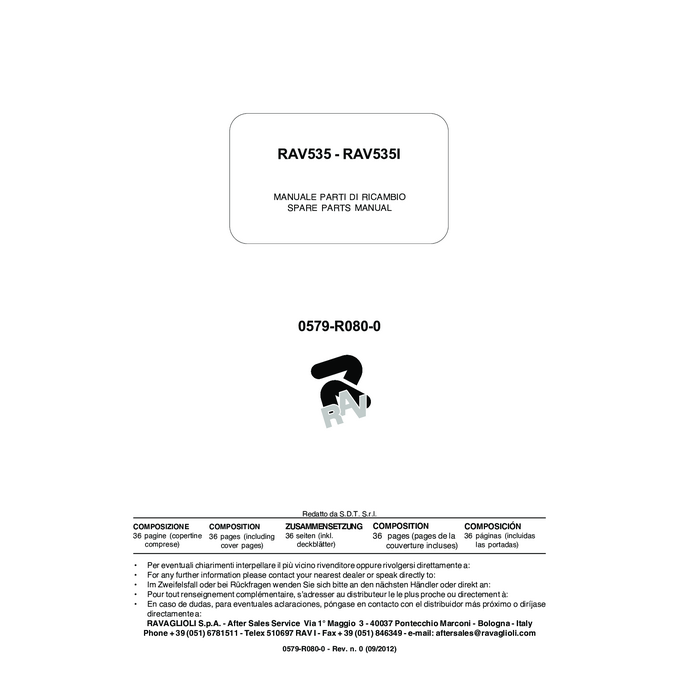 Double scissor lift RAV535 - Ravaglioli