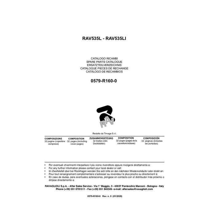 Double scissor lift RAV535L - Ravaglioli