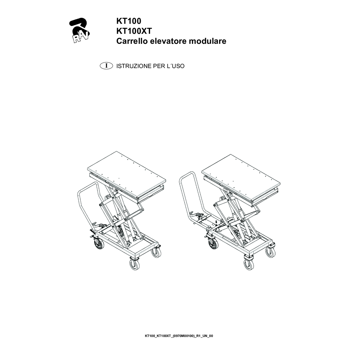 Lifting table KT100 - Ravaglioli
