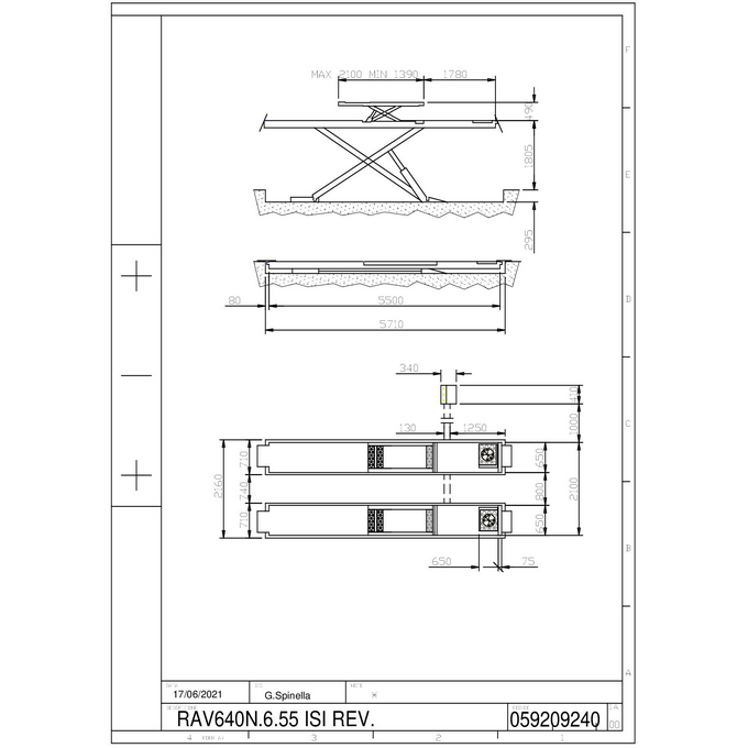 Scissor lift RAV640N.6.55ISI - Ravaglioli