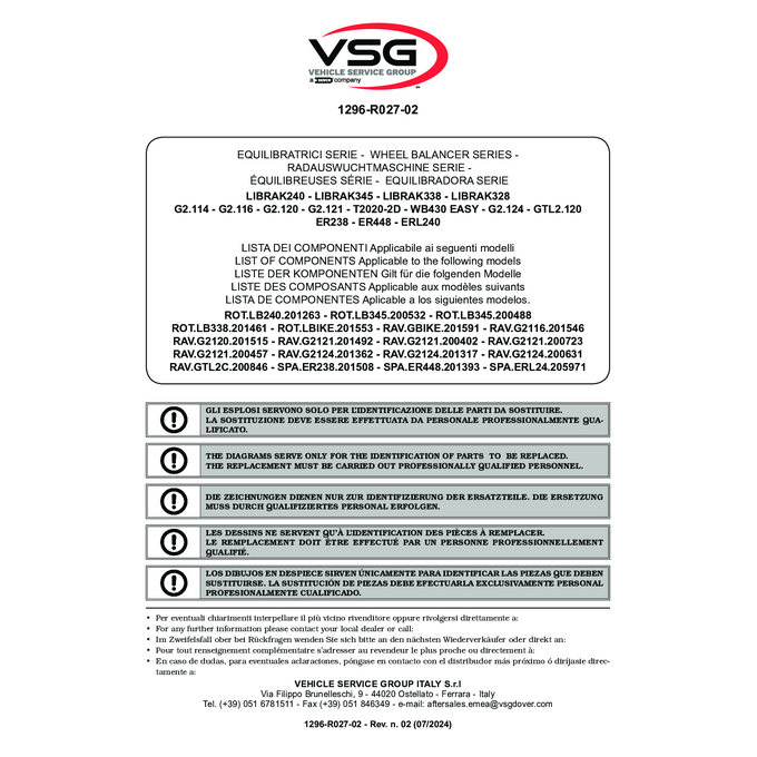 Electronic wheel balancer with microprocessor G2.124NR - Ravaglioli