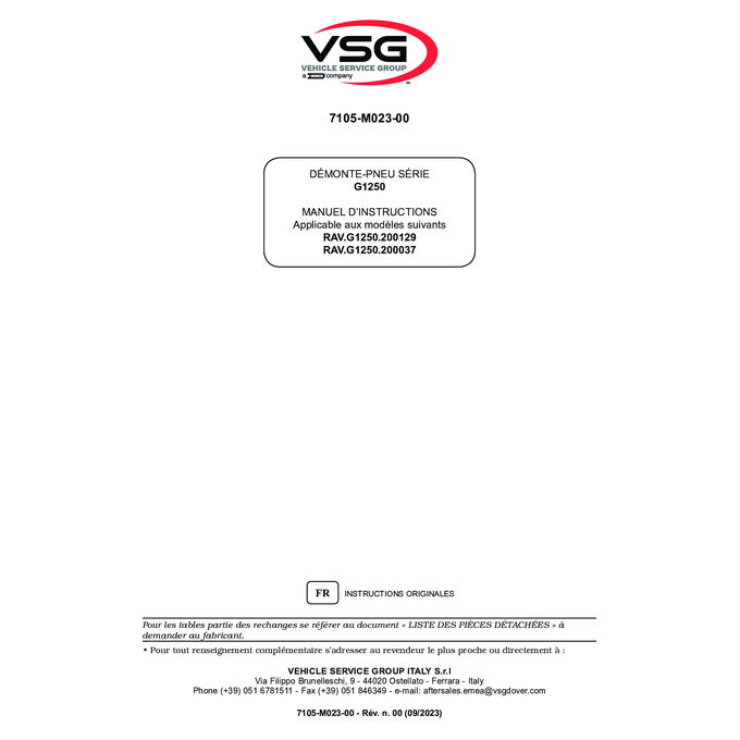 Tyre changer G1250.30PLUS - Ravaglioli