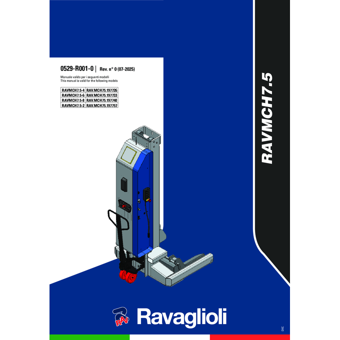 Mobile column lift Alpha Series 4-7.5 - Ravaglioli